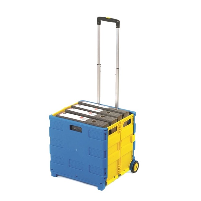 Blue & Yellow Folding Box Truck - 35kg Capacity - Bin Shop