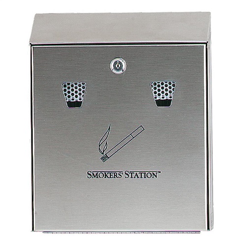 Stainless Steel Wall Mountable Smokers' Station - Bin Shop